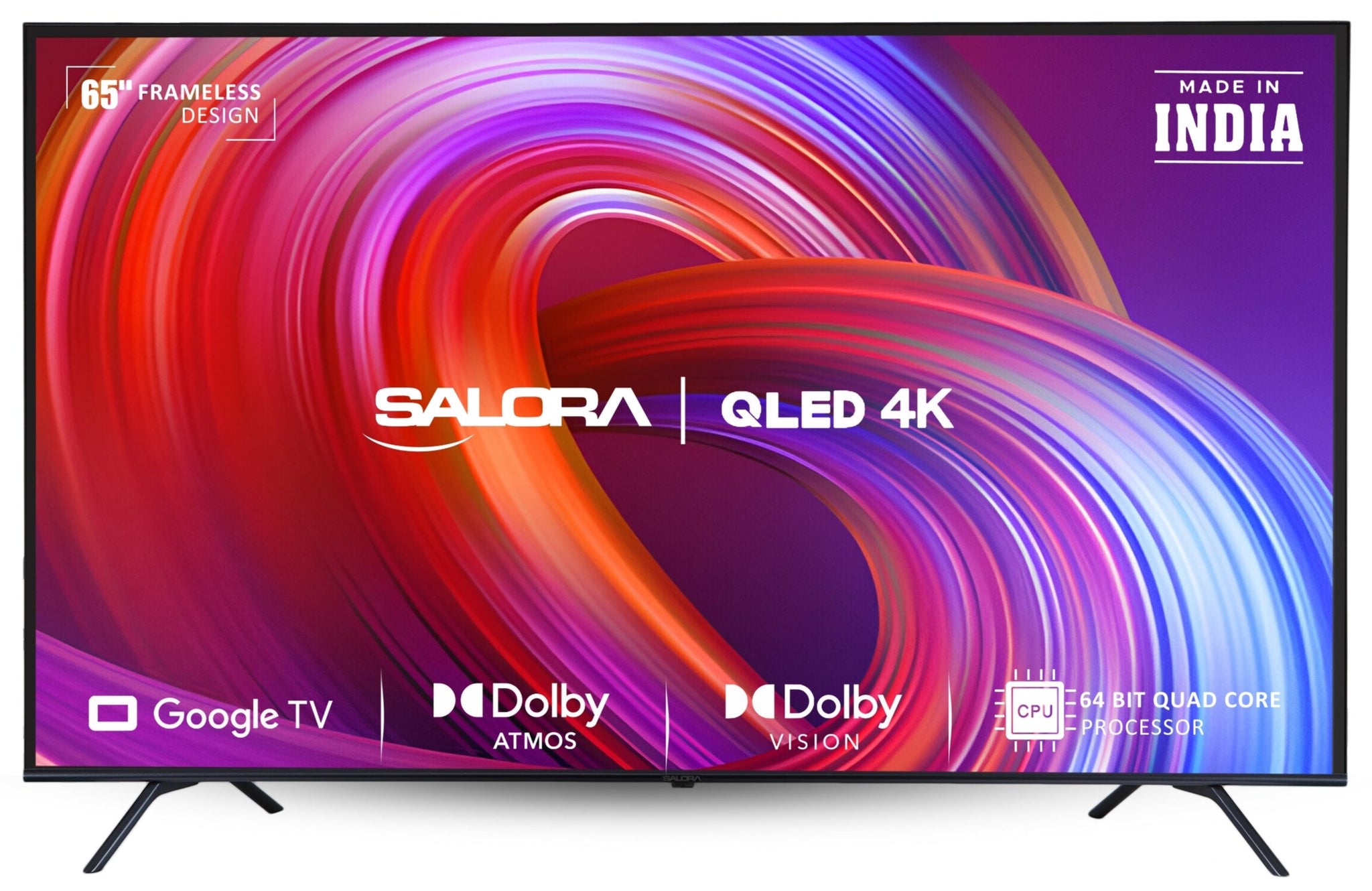 Salora 164 cm (65 inches) QLED 4K QLED Smart Google TV, SLV-3655 QGTV – Salora International