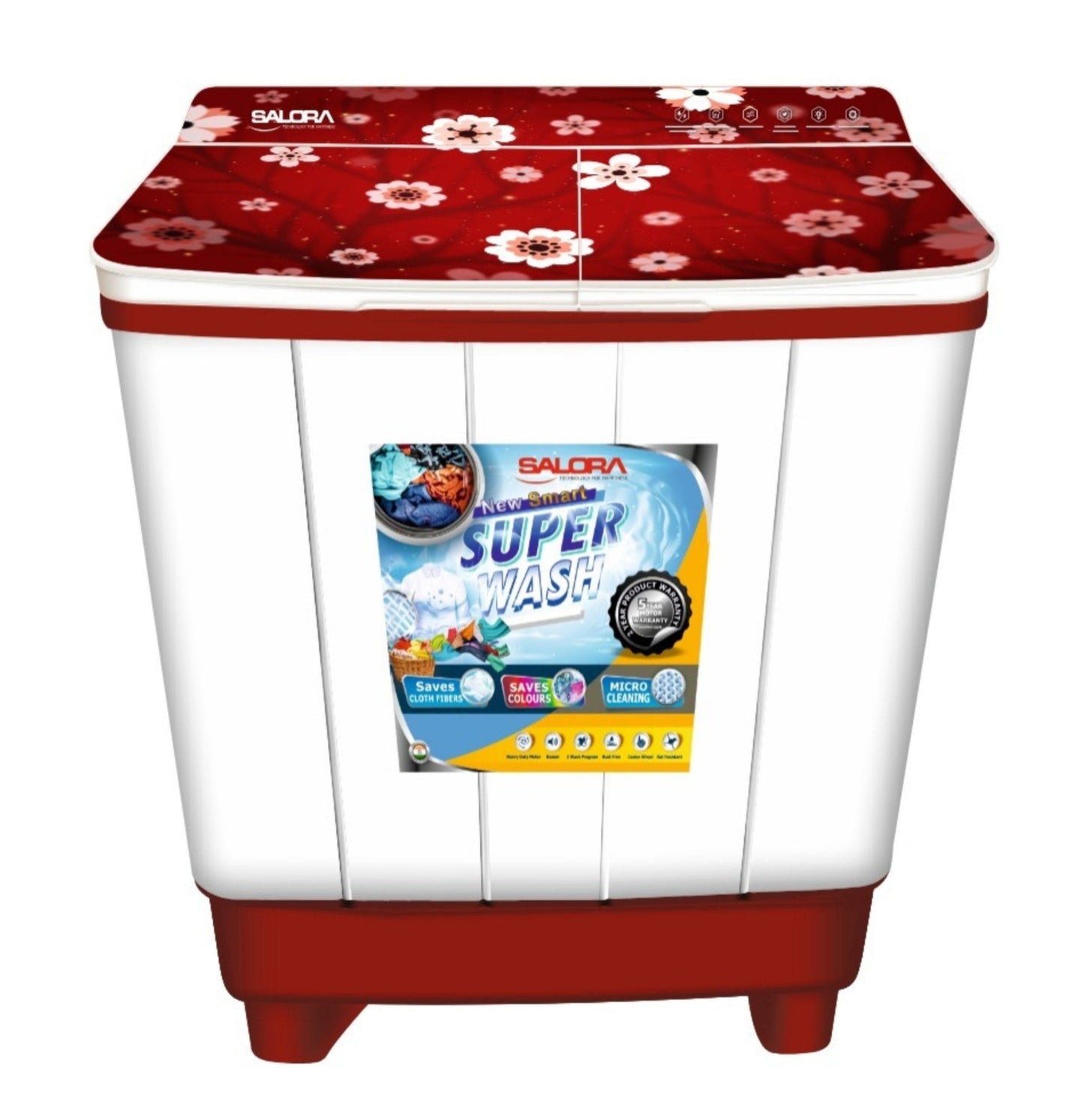 Salora 7.5 KG Semi-automatic Top Loading washing machine, SWMS-7501 ...